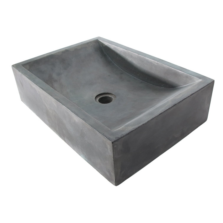 Barclay Eldon 13.87'' Copper Green Concrete Rectangular Vessel Bathroom Sink | Wayfair
